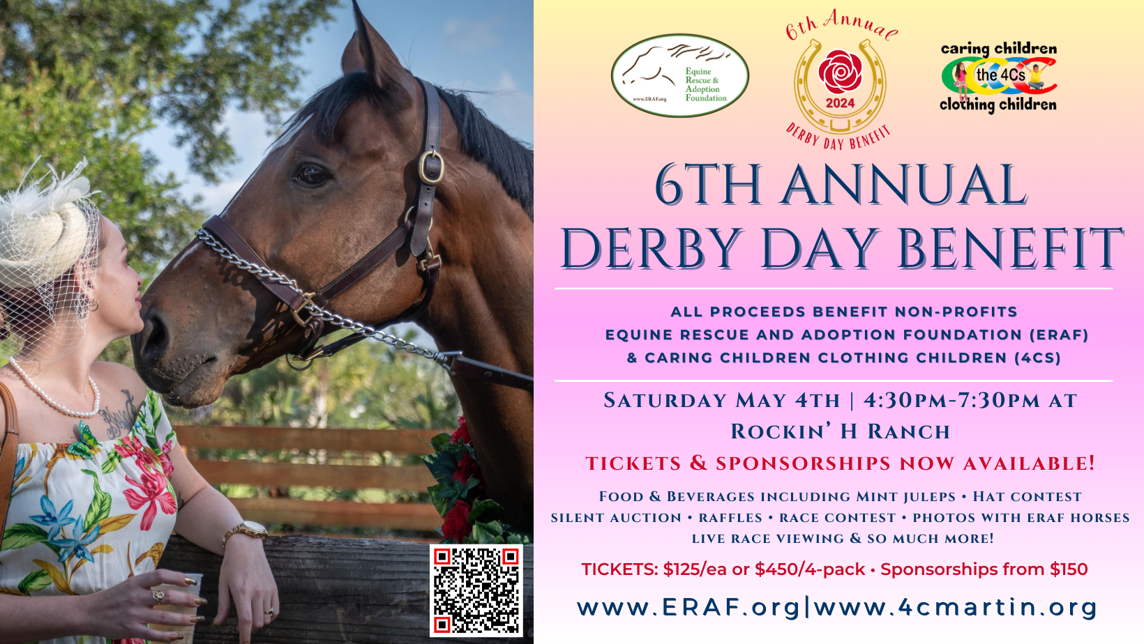 ERAF DERBY DAY BENEFIT 2024 - ERAF Horse Rescue Horse Adoption Florida